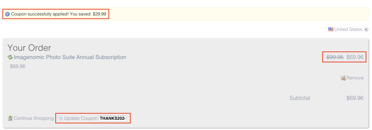 How do I apply my Coupon Code? – Imagenomic Support